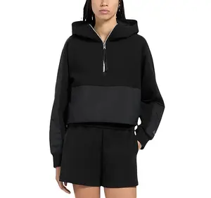 Moose Knuckles Mixed Media Hoodie - Black