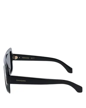 FERRAGAMO 55mm Classic Logo Shield Sunglasses
