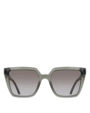 FERRAGAMO Renew Gancini Square Sunglasses - Transparent Khaki