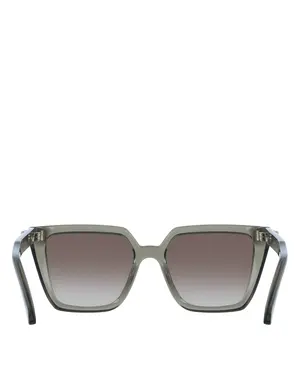 FERRAGAMO Renew Gancini Square Sunglasses - Transparent Khaki
