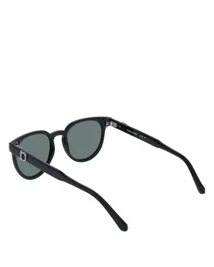 FERRAGAMO Gancini Round Sunglasses - Black