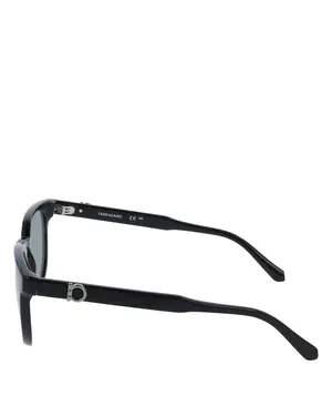 FERRAGAMO Gancini Round Sunglasses - Black