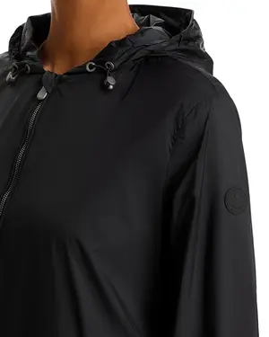 SAVE THE DUCK Fleur Hooded Raincoat - Black