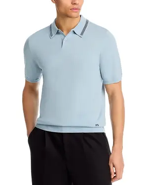Paul Smith Merino Wool Polo - Blue