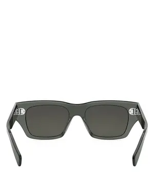 Celine 3 Dots Hd Geometric Sunglasses, 53mm - Green/smoke