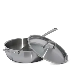 MADE IN 5 Ply Clad 5 Qt. Saucier And Lid - Stainless Steel