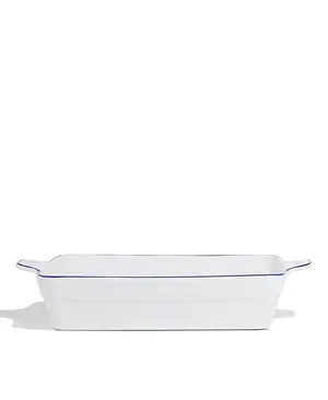MADE IN Porcelain Square Baking Dish - White/navy