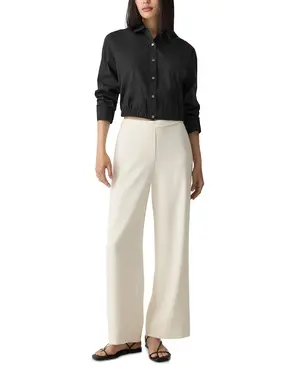 Theory Good Cotton Cropped Shirt