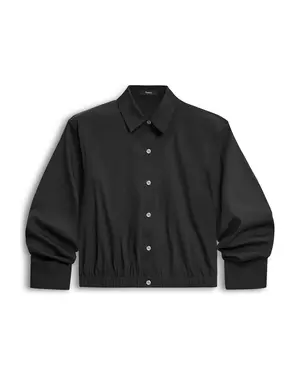 Theory Good Cotton Cropped Shirt