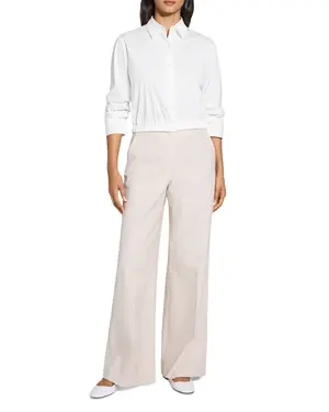 Theory Good Cotton Cropped Shirt