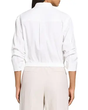Theory Good Cotton Cropped Shirt