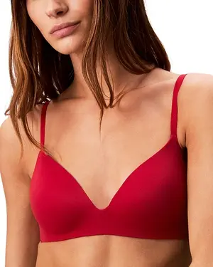 Calvin Klein Wire Free T Shirt Bra - Red Stamp