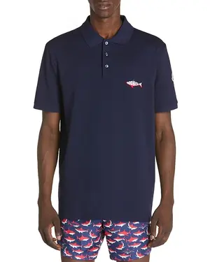 Moncler Short Sleeve Polo Shirt - Dark Blue
