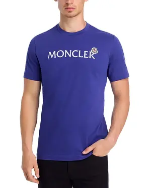 Moncler Logo Short Sleeve Tee - Navy