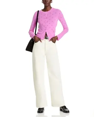 Guest In Residence Cashmere Pointelle Cardigan