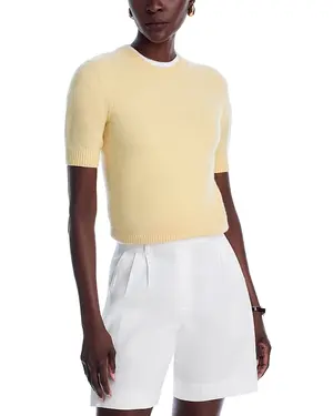 Guest In Residence Cashmere Sweater Tee - Butter