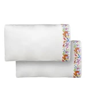 DEA LUXURY LINENS Palm Beach Farfalle Butterfly Sateen Sheet Set, Twin