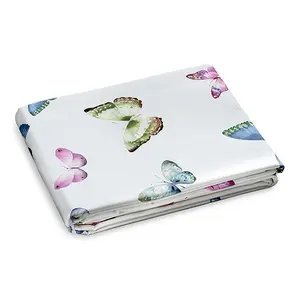 DEA ITALIAN LINENS Dea Palm Beach Farfalle Butterfly Duvet Cover, Queen - Ice Blue