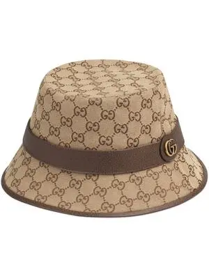 Gucci Gucci GG Supreme Cloche Hat Brown