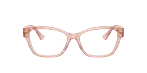Versace Versace VE3344 Cat-Eye Eyeglasses Brown Transparent