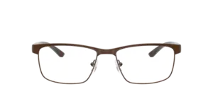 Armani Exchange Armani Exchange Rectangle Eyeglasses Matte Brown