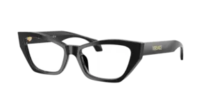 Versace Full Rim Cat Eye Eyeglasses - Black