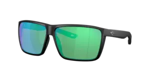 COSTA DEL MAR Rectangle Sunglasses With Polarized Lenses - Matte Black