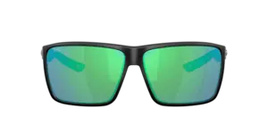 COSTA DEL MAR Rectangle Sunglasses With Polarized Lenses - Matte Black