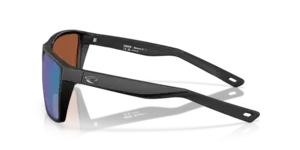 COSTA DEL MAR Rectangle Sunglasses With Polarized Lenses - Matte Black