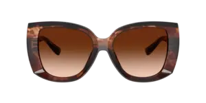 Dolce & Gabbana Full Rim Square Sunglasses - Dark Red Havana