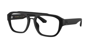 Dolce & Gabbana Dolce&Gabbana Full-Rim Aviator Eyeglasses Noir Mat