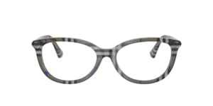 Burberry Irregular Eyeglasses - Check Lichen