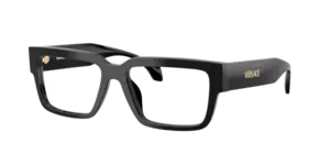 Versace Rectangle Eyeglasses Noir