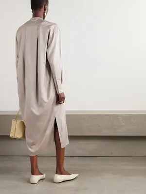 Carven Silk Midi Shirt Dress