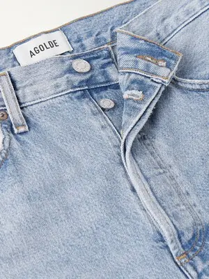 AGOLDE 90s Distressed Mid-rise Straight-leg Jeans - Blue