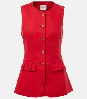 Posse Matilda Linen Vest - Red
