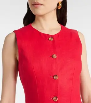 Posse Matilda Linen Vest - Red