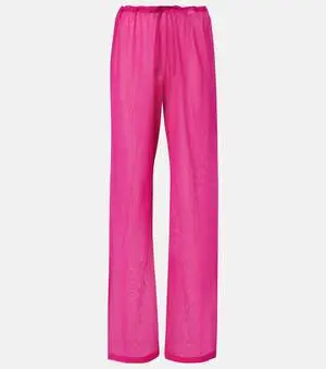 Dries Van Noten High-rise Wide-leg Pants - Pink