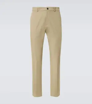 Burberry Cotton Gabardine Slim Trousers