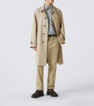 Burberry Cotton Gabardine Slim Trousers