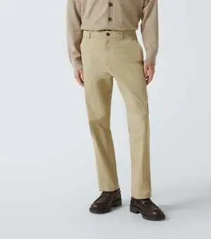 Burberry Cotton Gabardine Slim Trousers