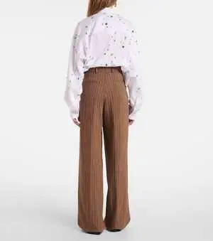 Dries Van Noten Linen-blend Wide-leg Pants