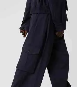 Dries Van Noten High-rise Wool Wide Leg Cargo Trousers