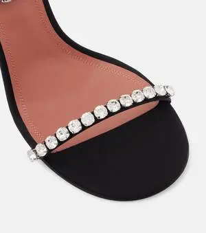 Amina Muaddi Gigi 95 Embellished Satin Sandals