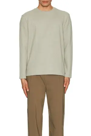 WAO The Textured Long Sleeve Tee In Grey