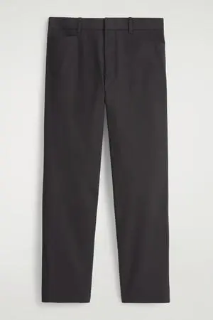Cos Cotton Straight-leg Pants - Brown