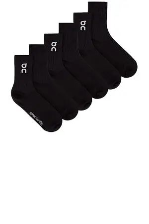 On Logo Crew Socks 3-pack - Black
