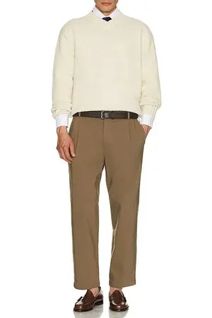 WAO Slub Yarn V-neck Sweater