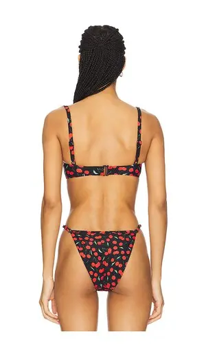 Good American Balconette Bikini Top - Black Cherry