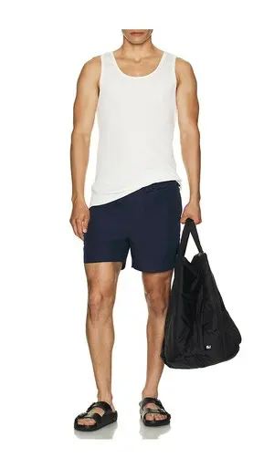 Onia Nylon Crinkle 5" Swim Trunk - Deep Navy